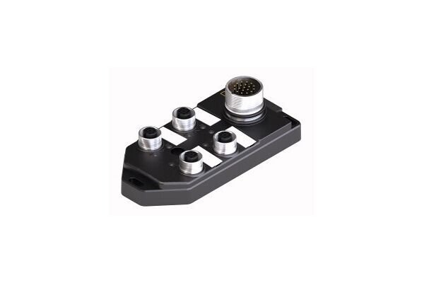 TB-4M12-4-CS12T, Passive Actuator/Sensor Box, M12 × 1, 4-port, with M23 ...