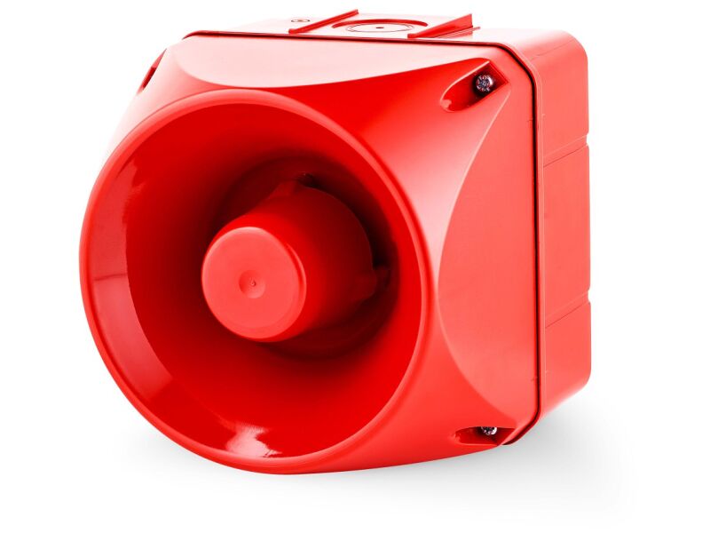 ASM 24-48 V AC/DC, red, ASM Multi-tone alarm sounder 24-48 V AC/DC IP66 ...