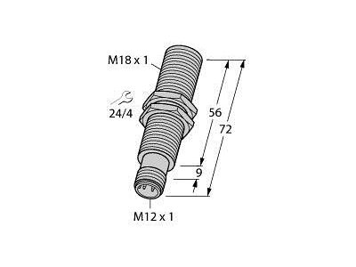 BI8-M18-LIU, Inductive Sensor, With Analog Output, Standard - Tipteh