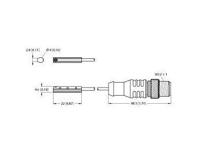 WIM45-UNTL-LIU5X2-0.3-PSG4M, Linear Position Sensor, For Analog ...