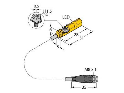 BIM-UNT-AP6X/3GD, Magnetic Field Sensor, For Pneumatic Cylinders, ATEX ...