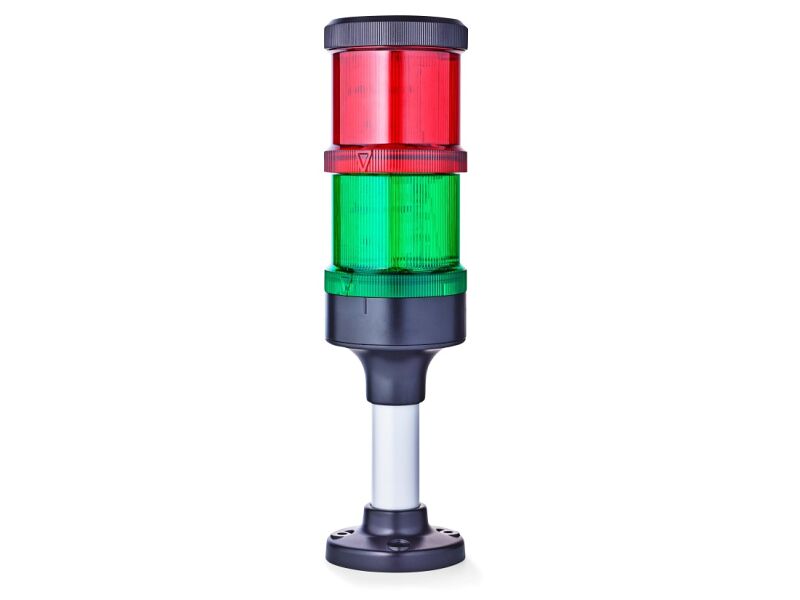 ECO70 24 V AC/DC red-green, black, Eco-Modul 70 modular Signal tower Ø ...