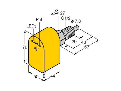 FCS-GL1/2A2P-VRX/230VAC/A, Flow Monitoring, Immersion Sensor with ...