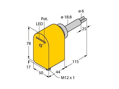 FCS-GL1/2A2P-LIX-H1141/A, Flow Monitoring, Immersion Sensor with ...