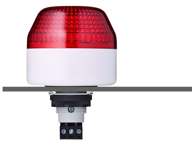 ISL 12-24 V AC/DC red, grey, ISL M22 panel mount Xenon strobe beacon ...