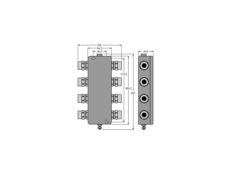 JBBS-48SC-T615B/EX, PROFIBUS-PA, IP67 junction box, 6-channel - Tipteh