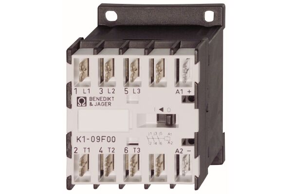 K1-09F01 230, Mini contactor Fast-ON 4kW/AC3, 3-pole 1NC Coil 230VAC ...