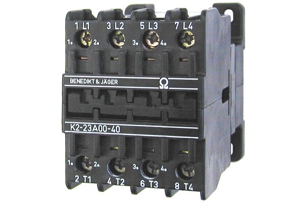 K2-23A00-40 230, Contactor 11kW/AC3, 4-pole, Coil 230VAC 50Hz - Tipteh