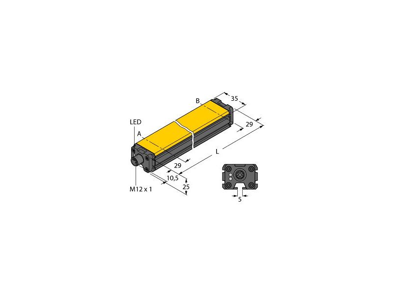 LI100P0-Q25LM0-ELIUPN8X3-H1151, Inductive Linear Position Sensor, IO-Link - Tipteh