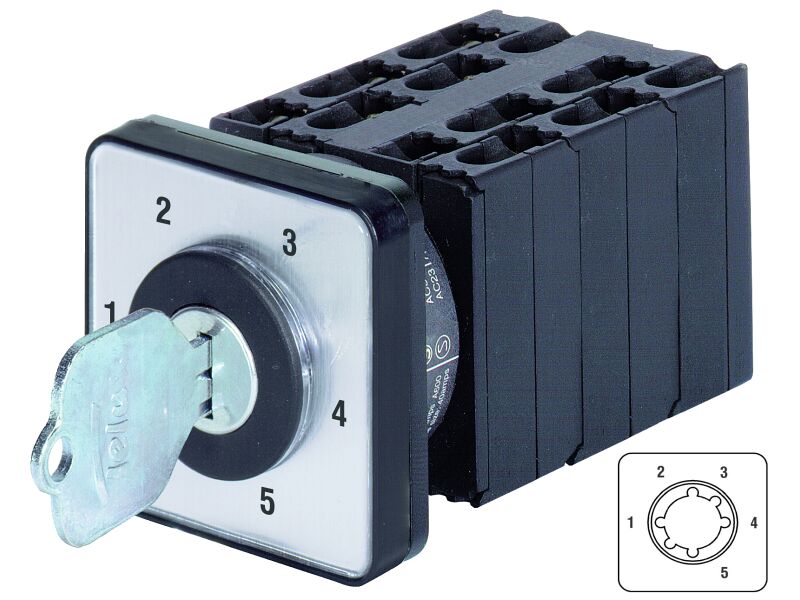M10H E ST52+SA, Multi step switch 20A, key operated, door Mount 2-pole ...