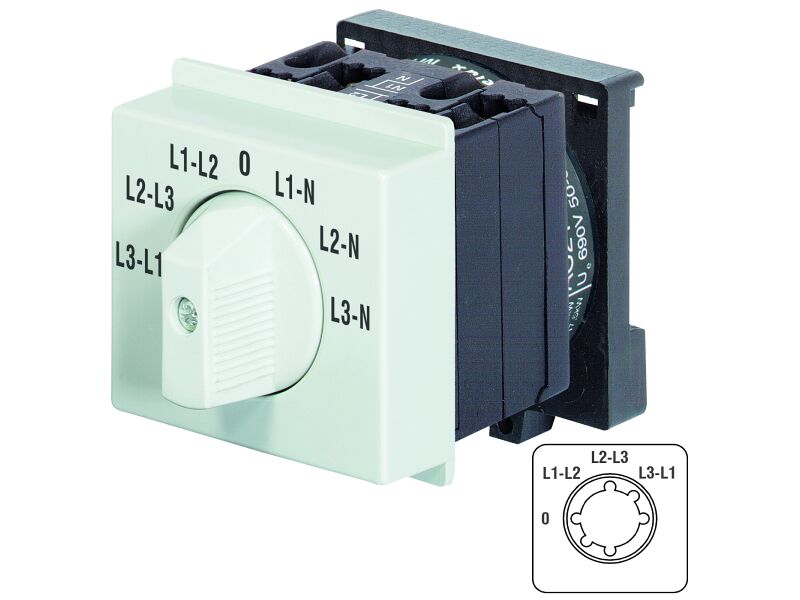 M10H SMA V3, Voltmeter selector switch switch 20A, 3 line voltages - Tipteh