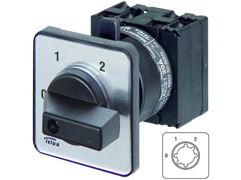 M10H Z ST022+G2, Multi step switch 20A central Mount Ø 22mm 2-pole ...