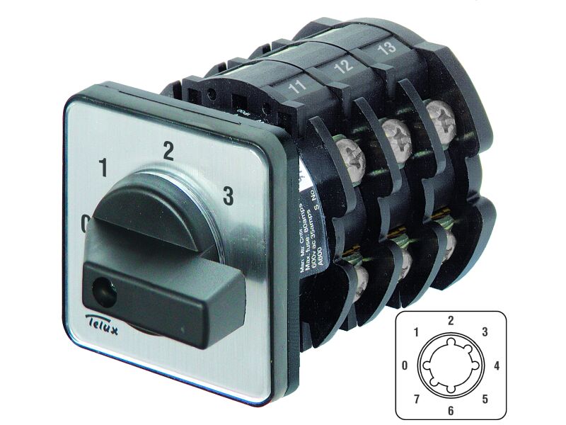 N20 E ST071+G2, Multi step switch 32A door Mount 1-pole, with OFF, 7 ...