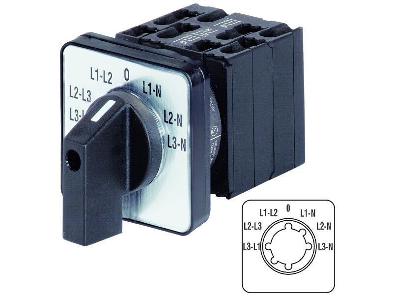 N20 E V1+G2, Voltmeter selector switch switch 32A door Mount, 3 line ...