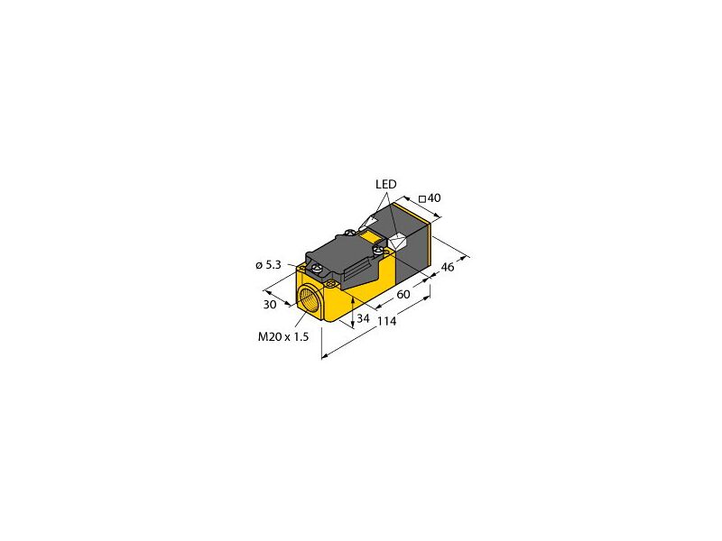 NI50U-CP40-VN4X2, Inductive Sensor, With Extended Switching Distance ...