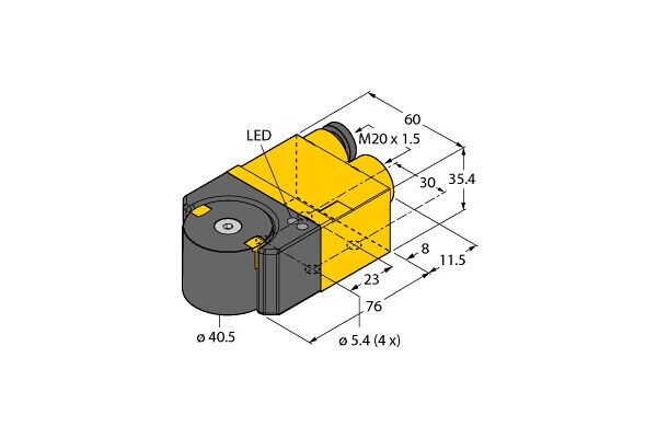 RI360P1-DSU35TC-ELI-EXI, Inductive Angle Sensor, With Analog Output ...