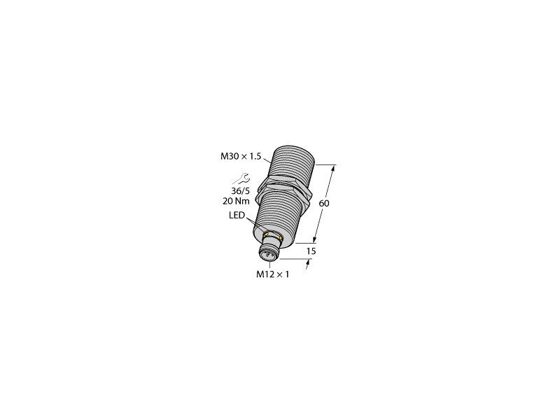 RU130U-M30M-2UP8X2-H1151, Ultrasonic Sensor, Diffuse Mode Sensor - Tipteh