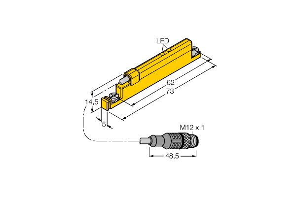 WIM45-UNTL-LIU5X2-0.3-RS4, Linear Position Sensor, For Analog ...